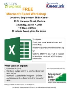 Excel Flyer March 7, 2024 | Employment Skills Center